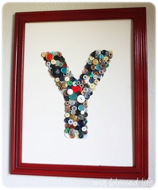 DIY Button Monogram - My Blessed Life™