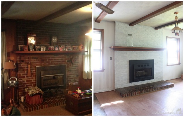 Amazing Fireplace Transformation {Before & After} - My Blessed Life™